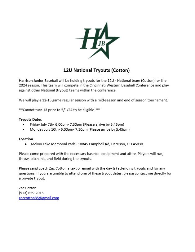 The Home of Harrison Junior Baseball - (lawrenceburg, IN) - powered by ...