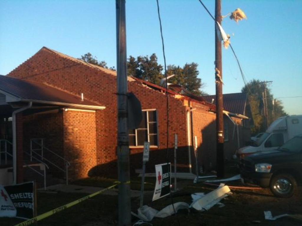 First Baptist Church, Caraway Arkansas - Photos - Tornado Damage 10-31-2013