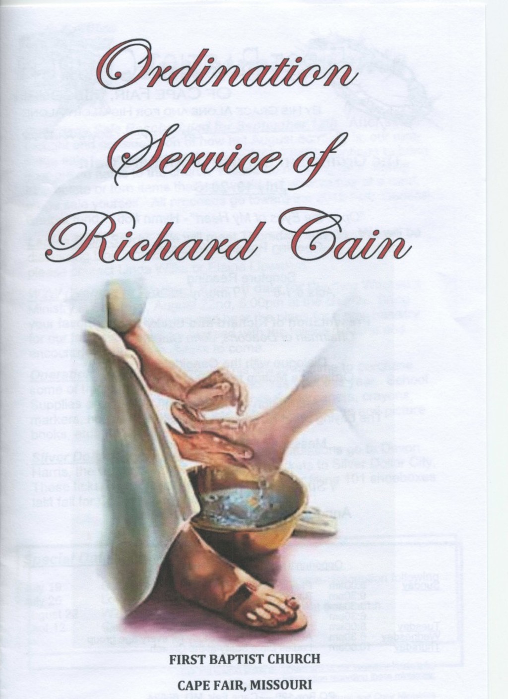 Deacon Ordination Service Program