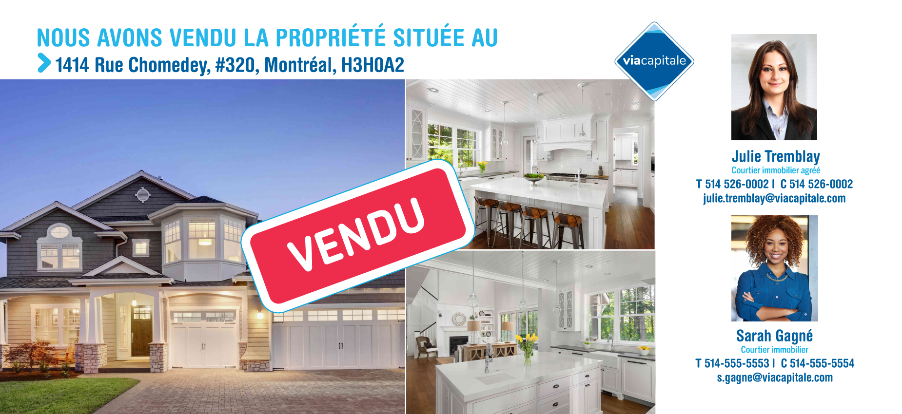 Carte postale Vendu - 1 à 9 propriétés | Viamag