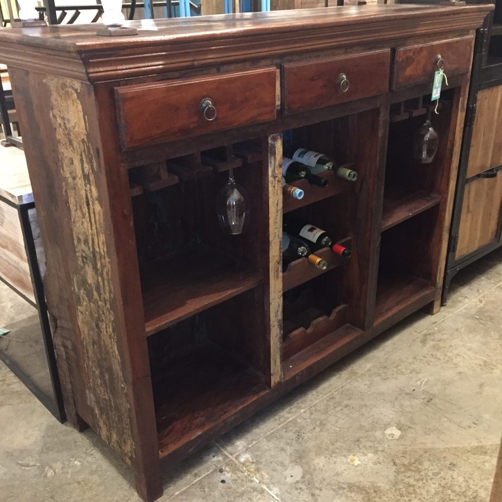 Carved Old Door Bar Counter - Nadeau Charleston