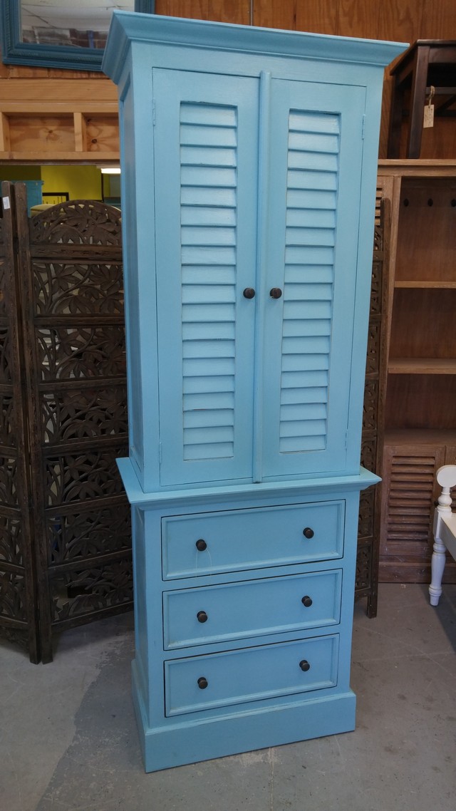 Nantucket Tall Shutter Cabinet - Nadeau Charlotte