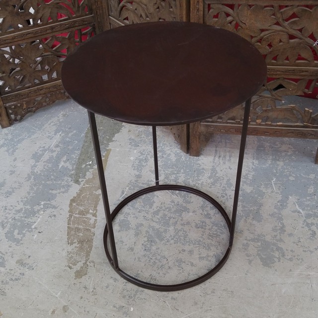 Round Iron End Table - Nadeau Charlotte