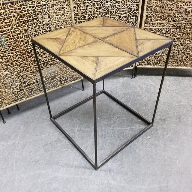 Jardin Parquet Top Side Table - Nadeau Charlotte