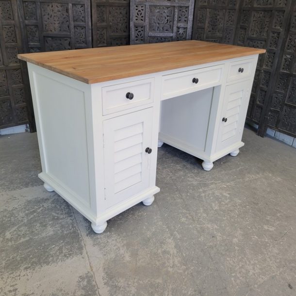 Three Drawer Shutter Door Desk - Nadeau Charlotte