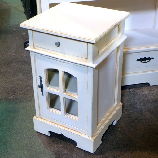 Gothic Night Stand with Glass Door - Nadeau Dallas