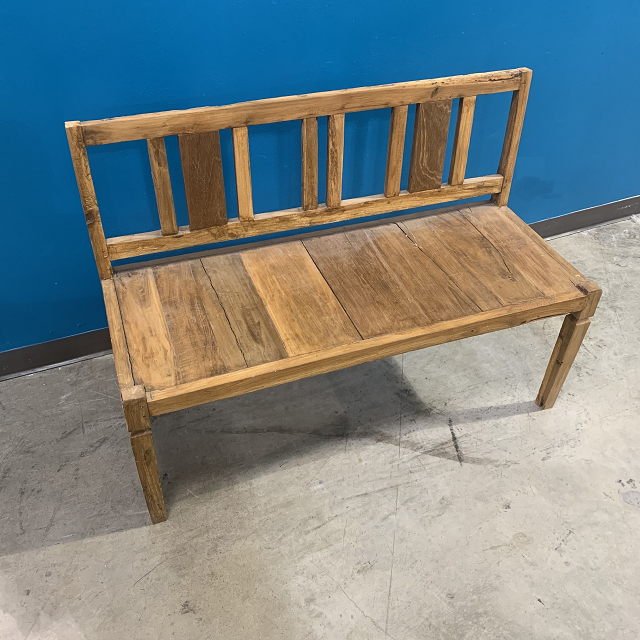 Teak Wood Bench - Nadeau Dallas
