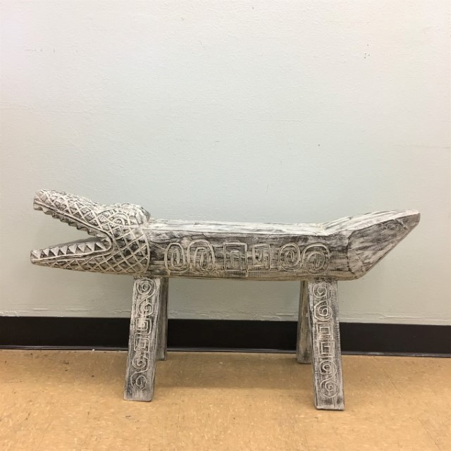 Teak Crocodile Bench - Nadeau Marietta