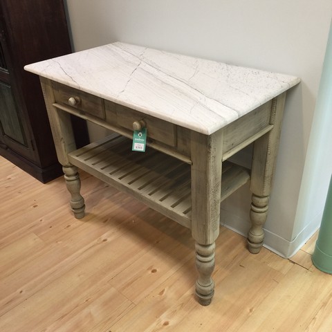 Kitchen Island with Natural Stone Top - Nadeau Minneapolis