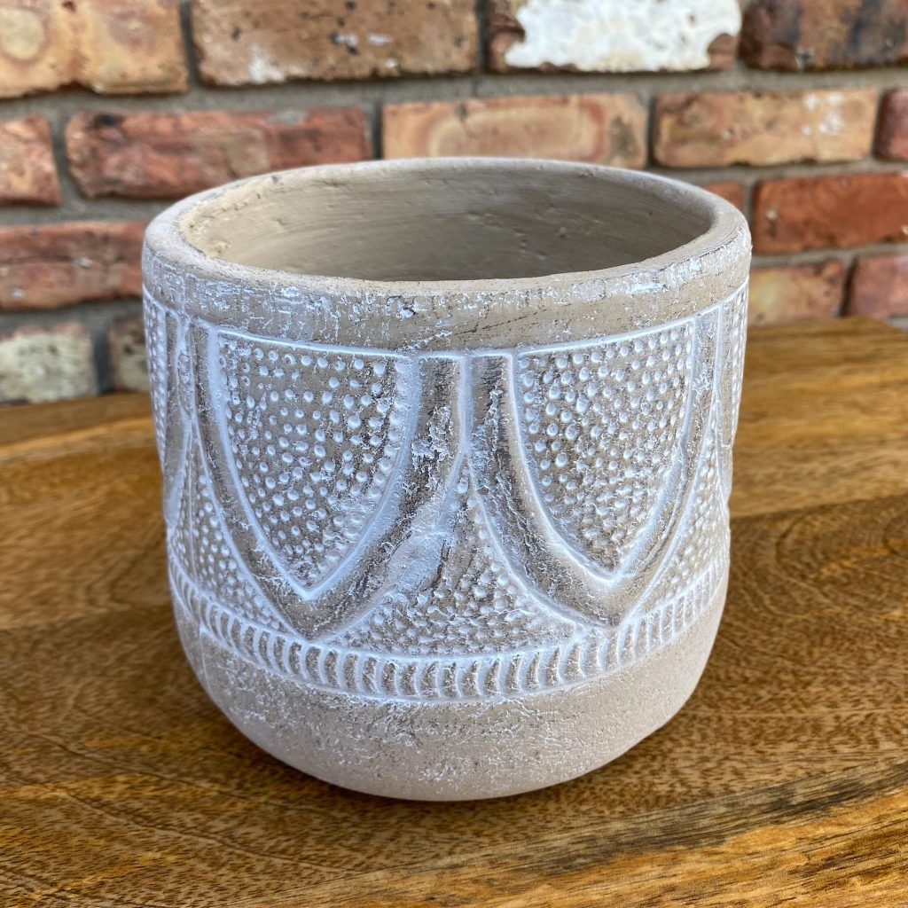 Embossed Terra-Cotta Planter - Nadeau Minneapolis