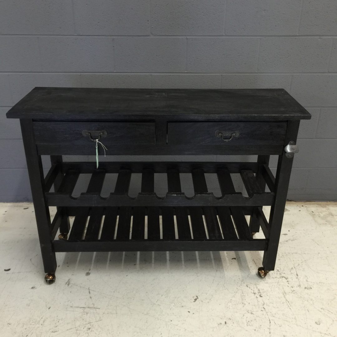 Table with Wine Rack - Nadeau Nashville