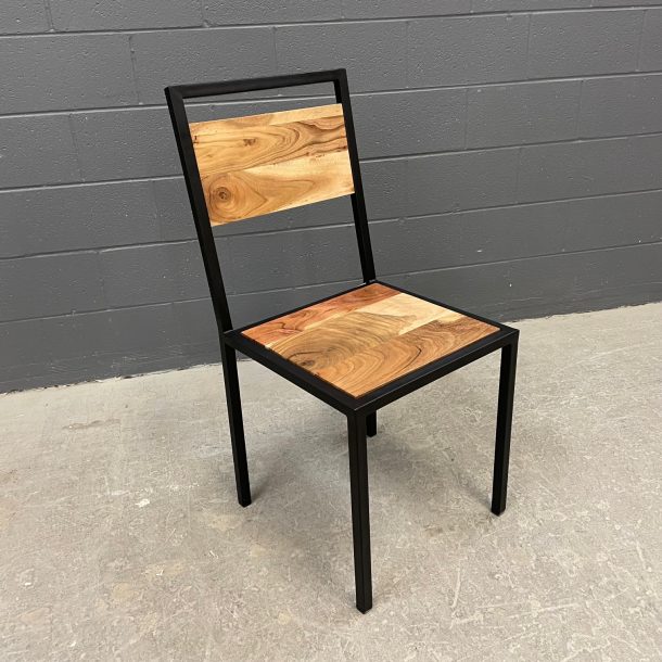 X-Back Metal Chair with Wood Seat - Nadeau Nashville