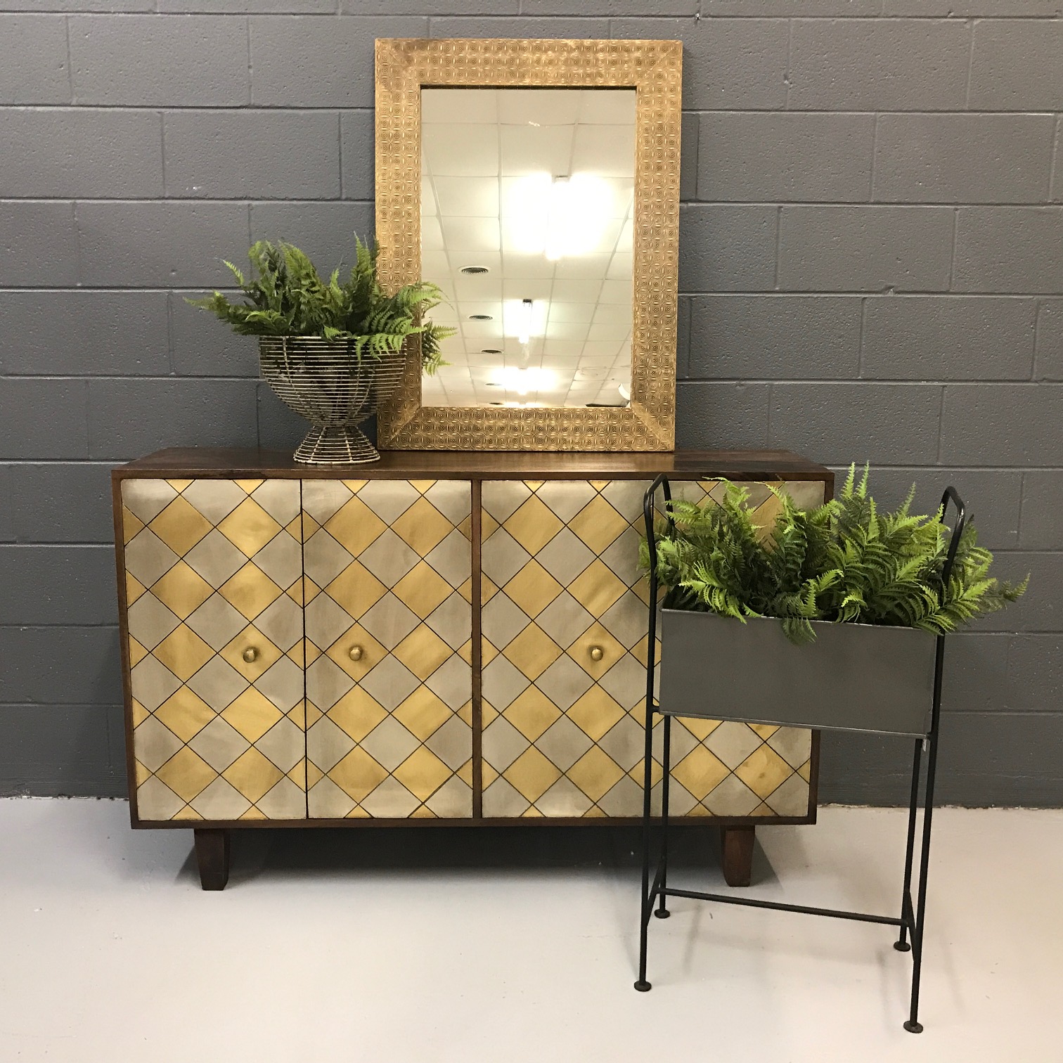 Brass Fitted Four Door Sideboard - Nadeau Nashville
