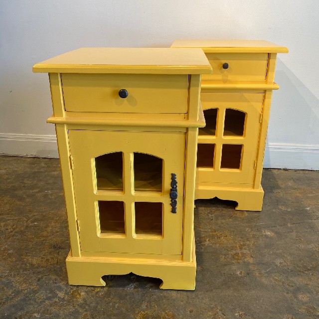 Gothic Night Stand with Glass Door - Nadeau Austin