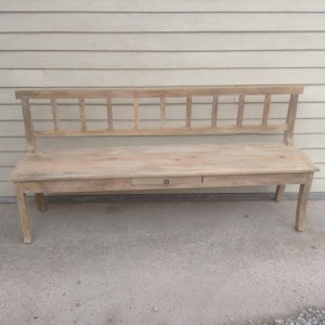 Large Bench with Drawer - Nadeau New Orleans
