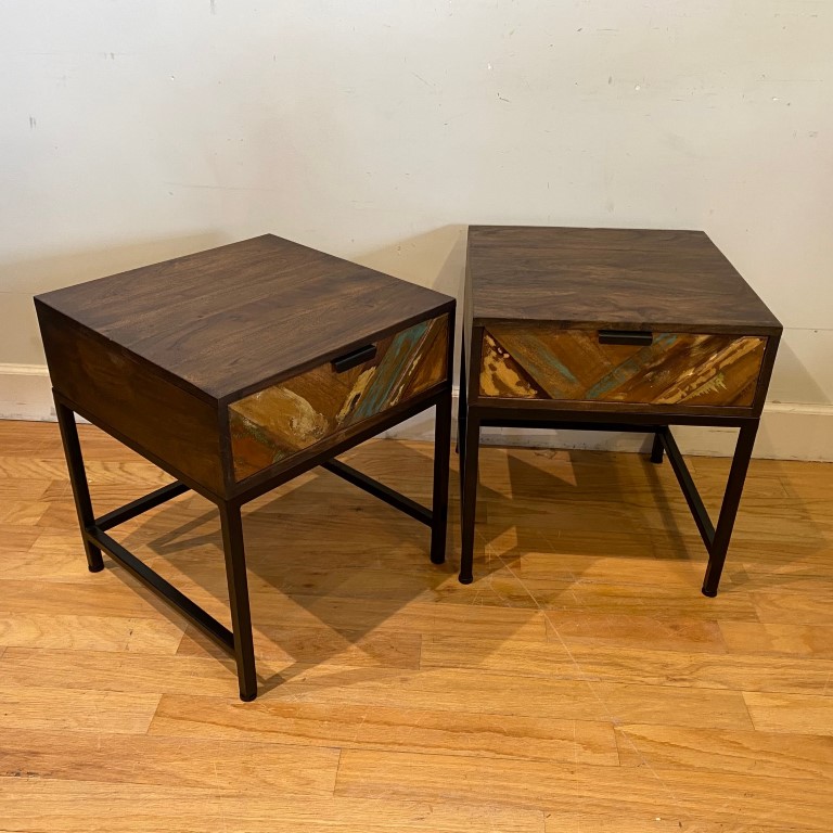 Herringbone Side Table - Nadeau Indianapolis