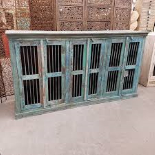 Iron Jali Door Sideboard - Nadeau Tampa
