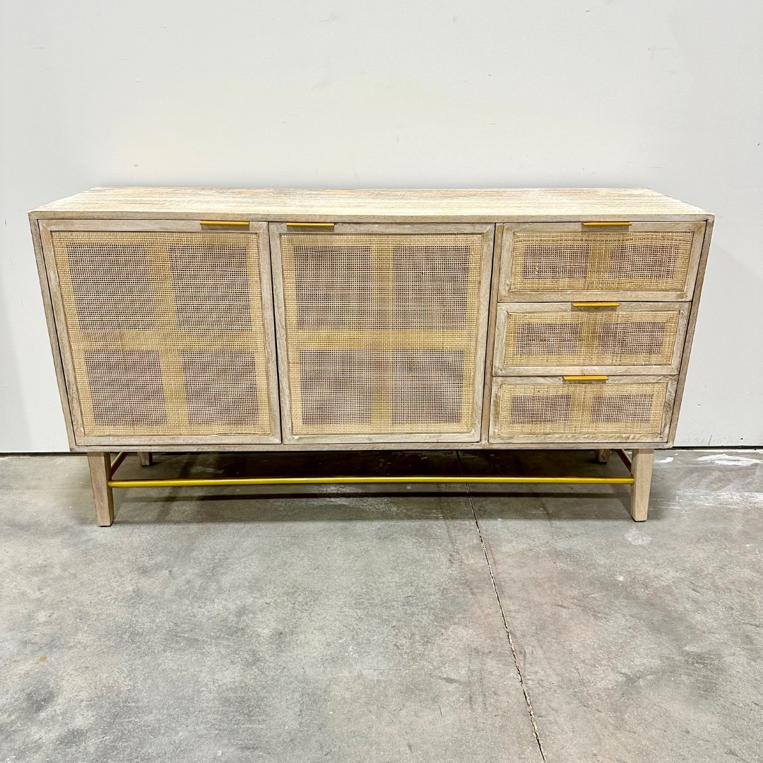 Wallace cane and oak sideboard store
