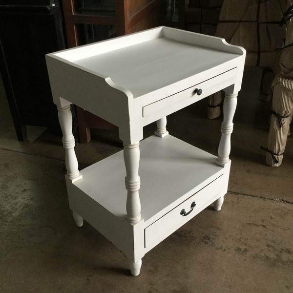 Side Table with Pull Out Shelf - Nadeau Miami