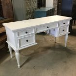 Five Drawer Round Leg Desk - Nadeau Miami