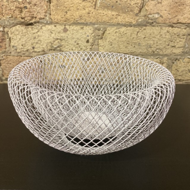 Small White Mesh Bowl - Nadeau Chicago