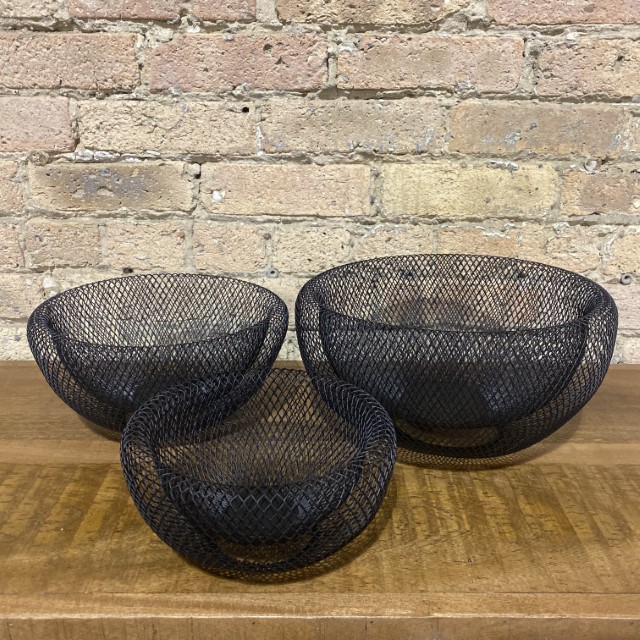 Large Black Mesh Bowl - Nadeau Chicago
