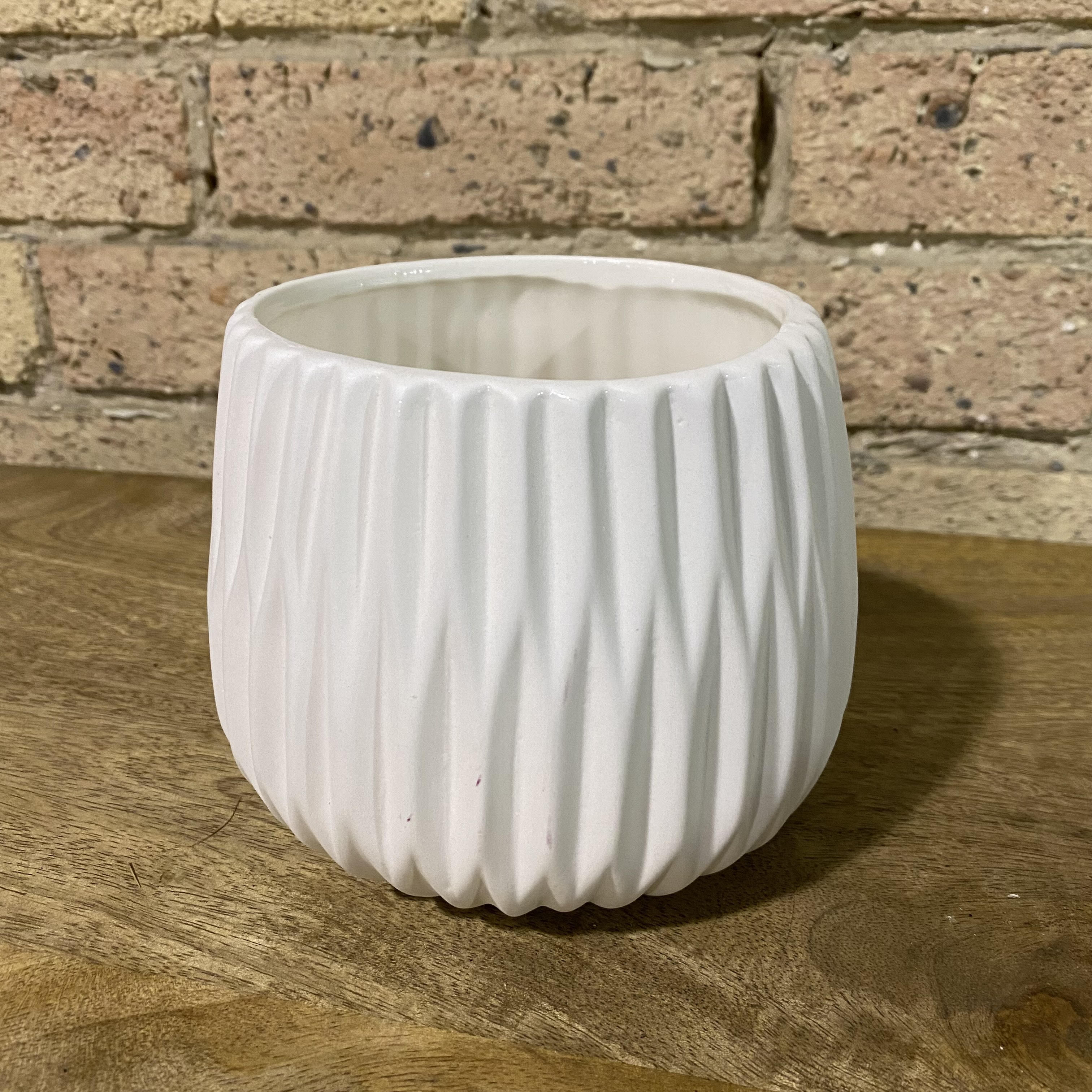 Fluted Flower Pot - Nadeau Chicago
