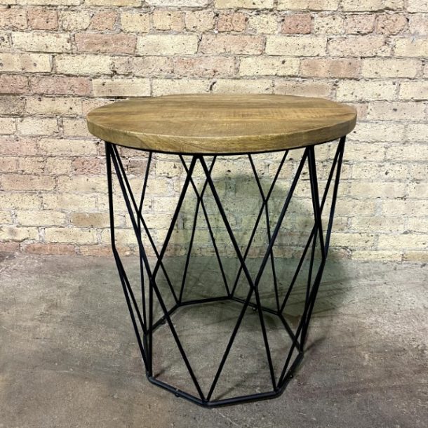 Bone & Wood Side Table - Nadeau Chicago