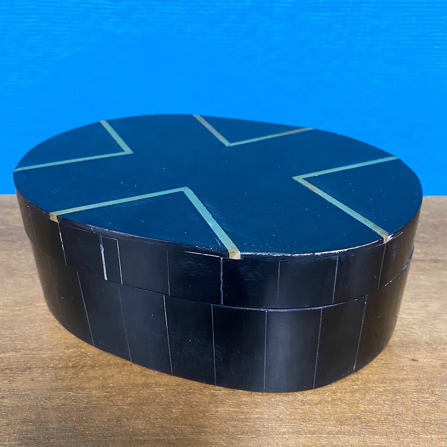 Brass Inlay Oval Boxes - Medium - Nadeau Chicago