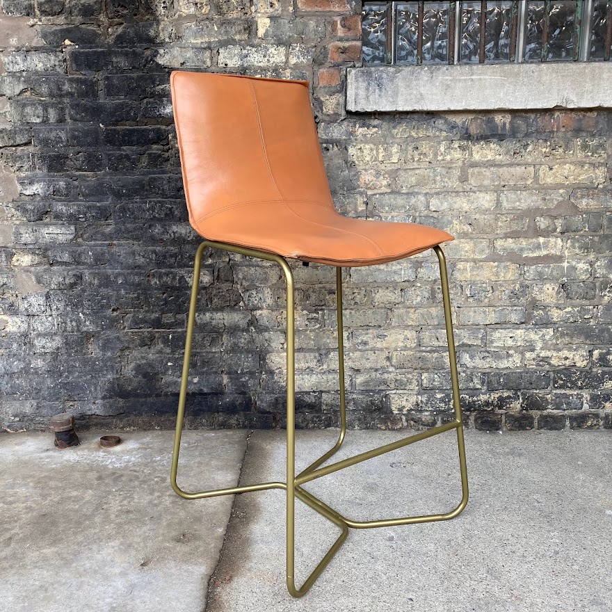 Leather Bar Stool - Nadeau Chicago