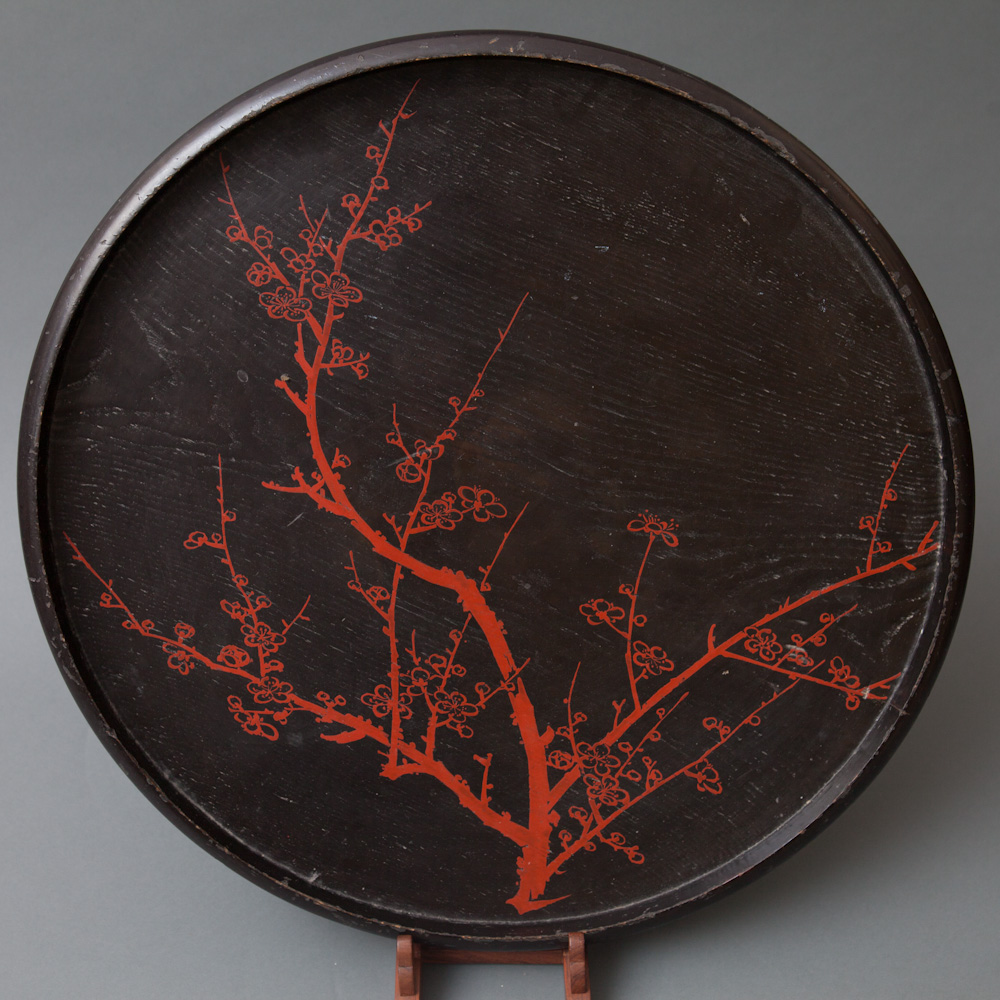 Early 19th Century Japanese Black and Red Lacquer Tray - Naga Antiques