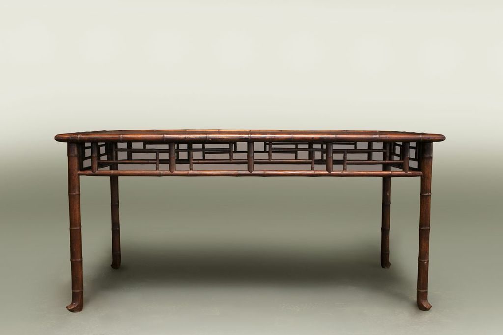French Faux Bamboo Dining Table - Naga Antiques