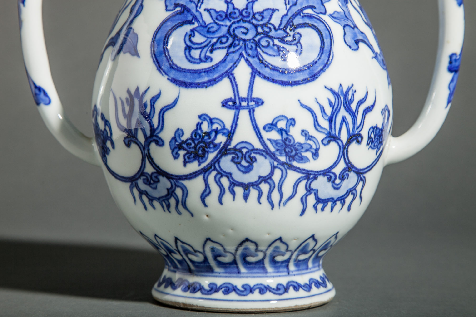 Antique Japanese Unusually Shaped Blue and White Vase - Naga Antiques