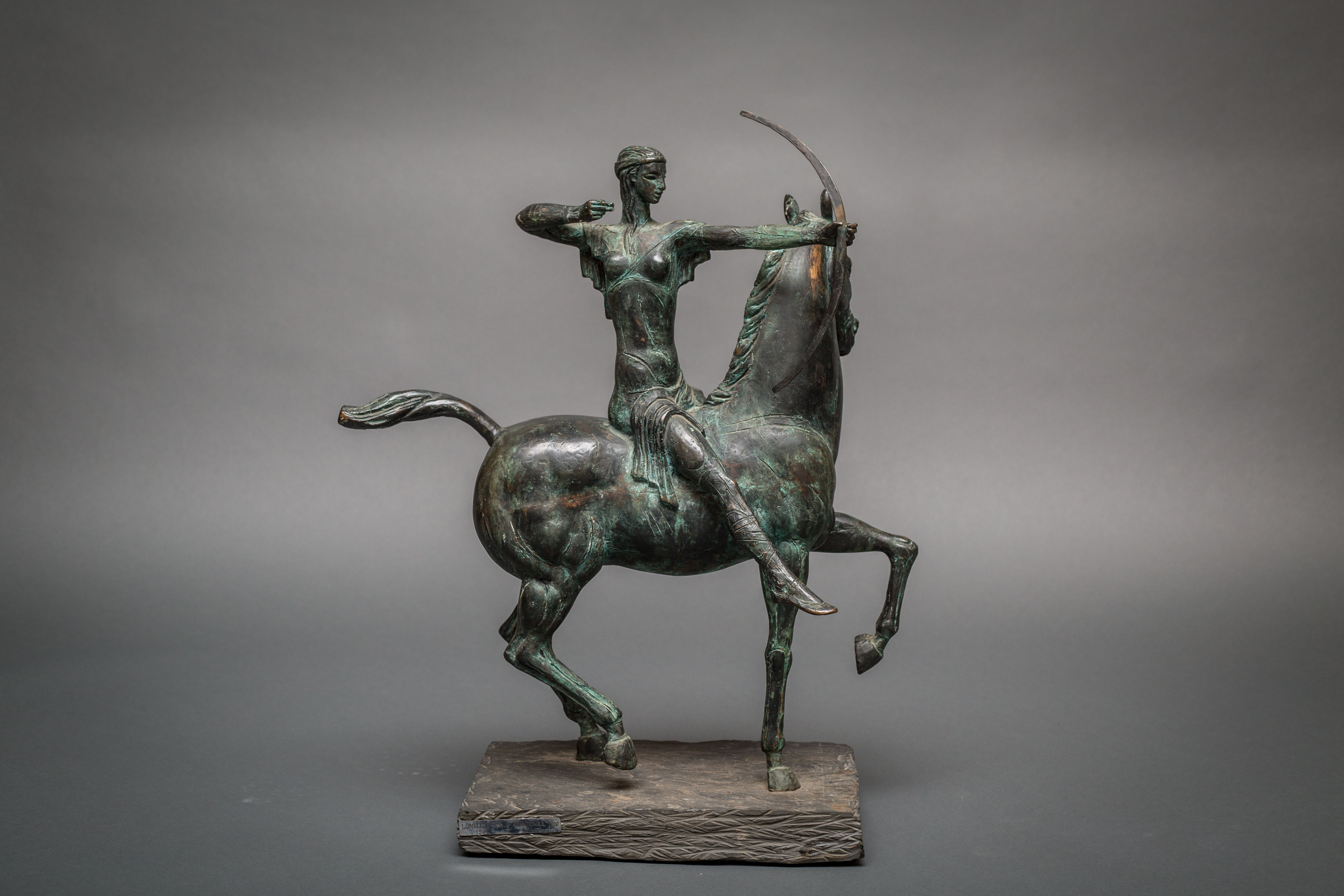 Bronze Horse with Archer - Naga Antiques