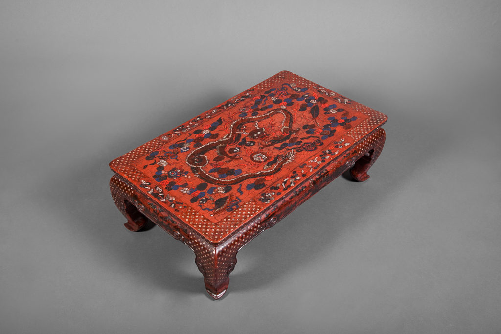 Chinese 18th Century Red Lacquer Table - Naga Antiques