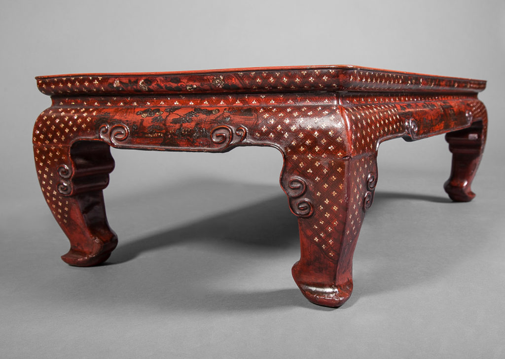 Chinese 18th Century Red Lacquer Table - Naga Antiques