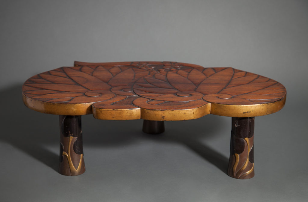 Japanese 19th Century Carved Top Table/Stand - Naga Antiques