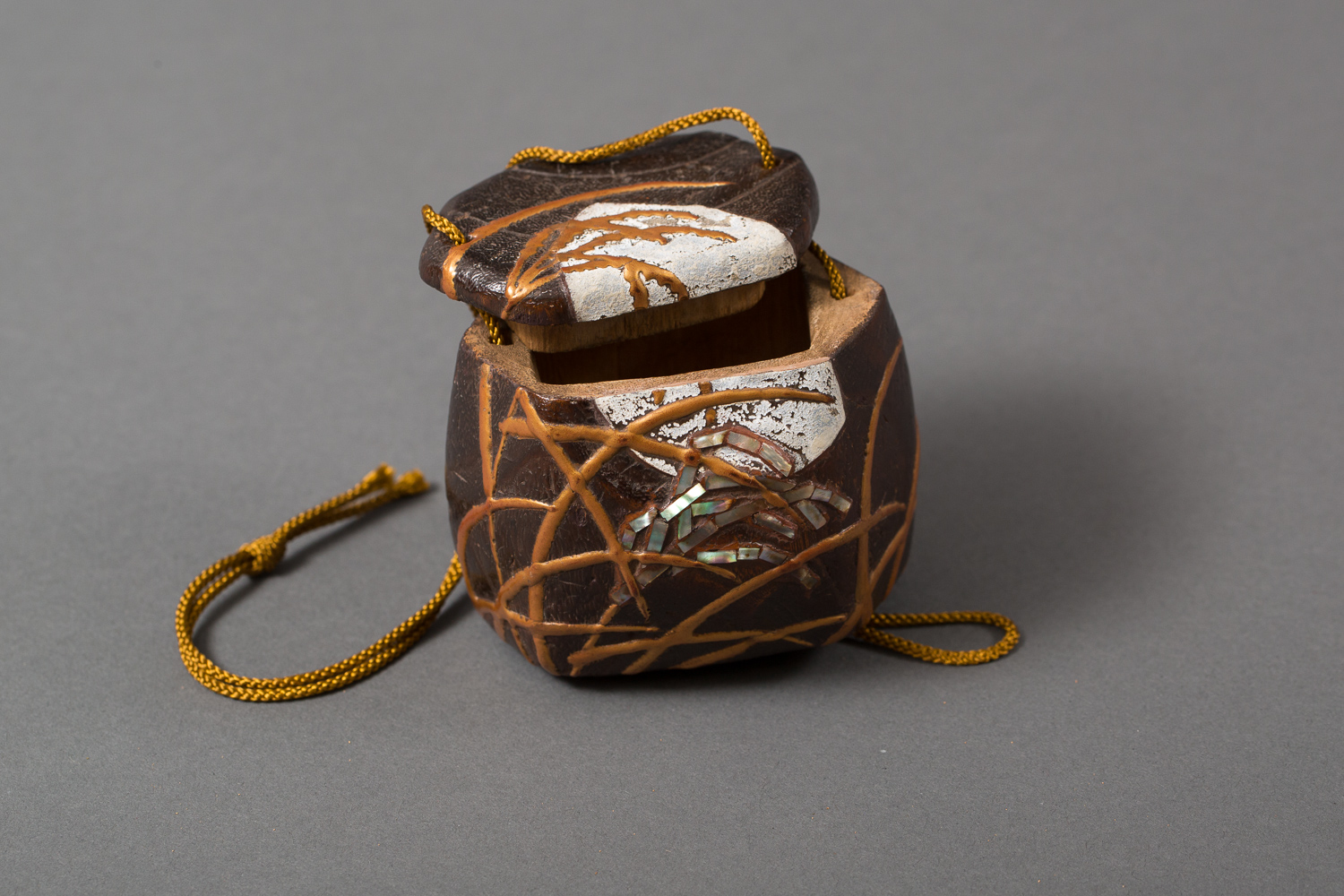 Japanese Antique Sugi Wood Tobacco Box (Inro) - Naga Antiques