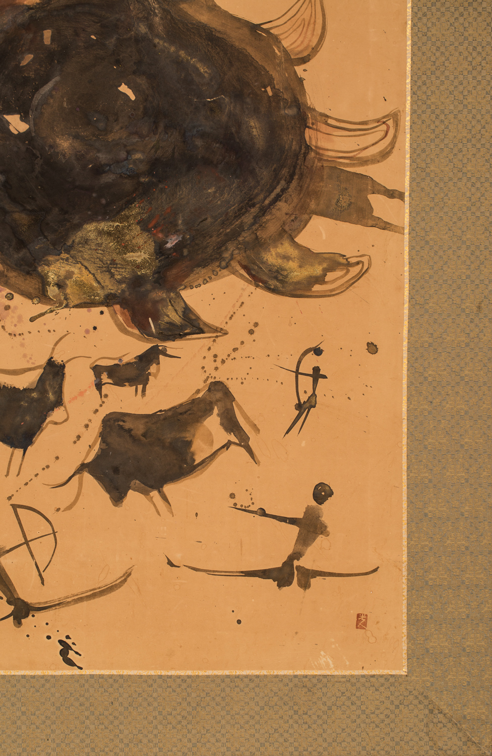 Japanese Modern Abstract Ink Painting - Naga Antiques