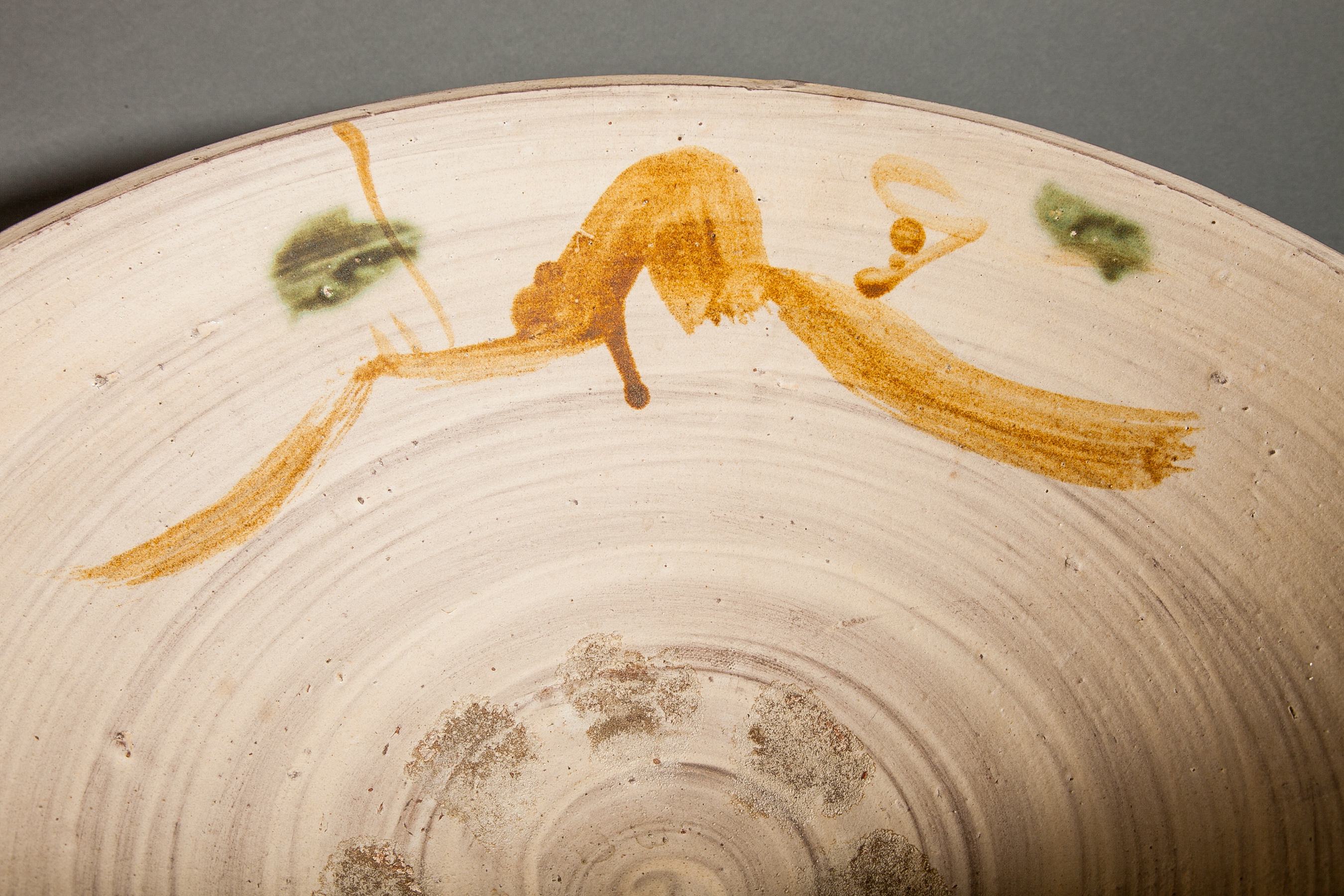 Large Japanese Mino-ware Earthenware Bowl - Naga Antiques