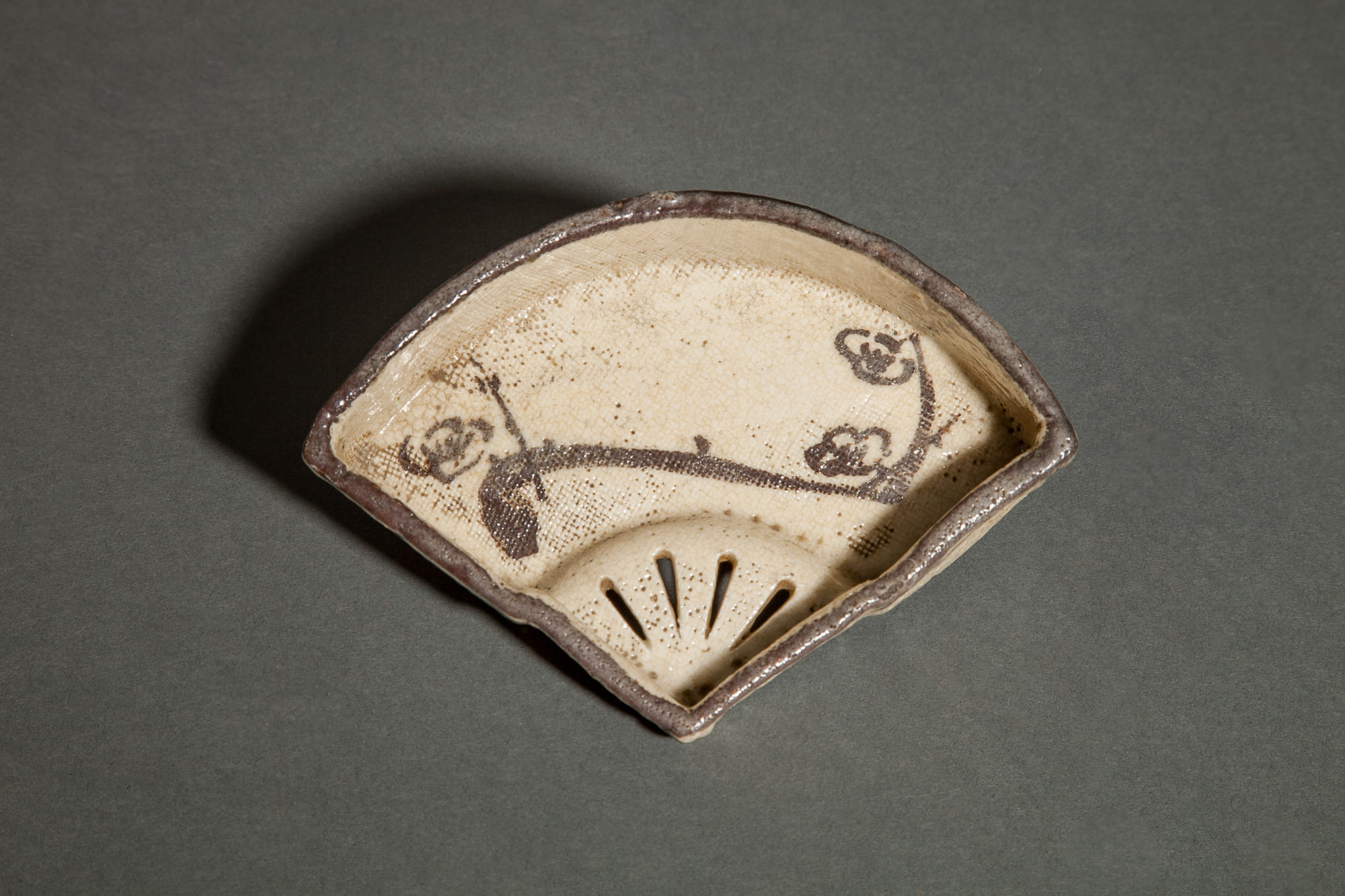 Set of Five 19th Century Hagi Ware Fan Shaped Dishes - Naga Antiques