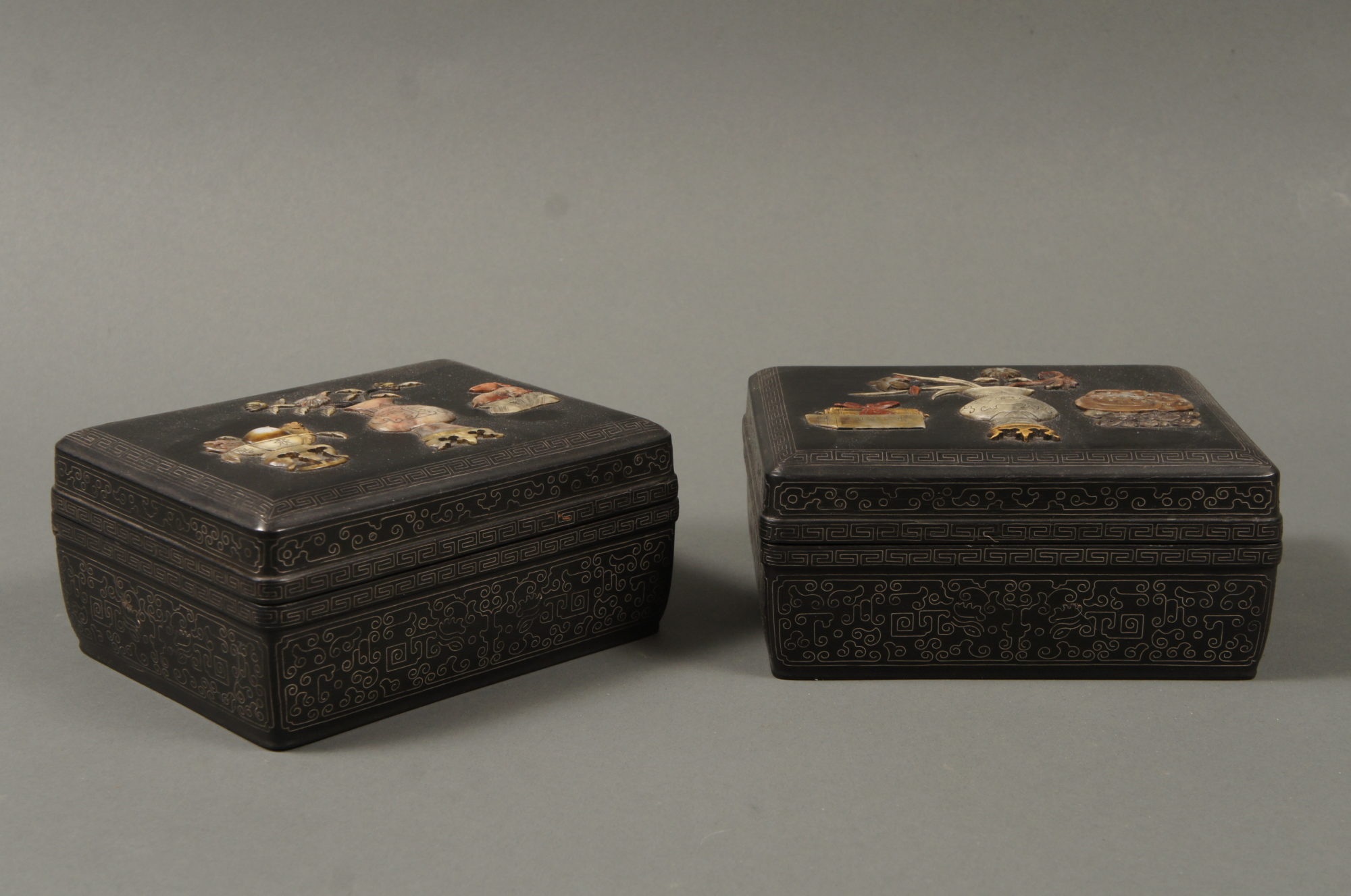 Pair of Ebony Wood Boxes - Naga Antiques