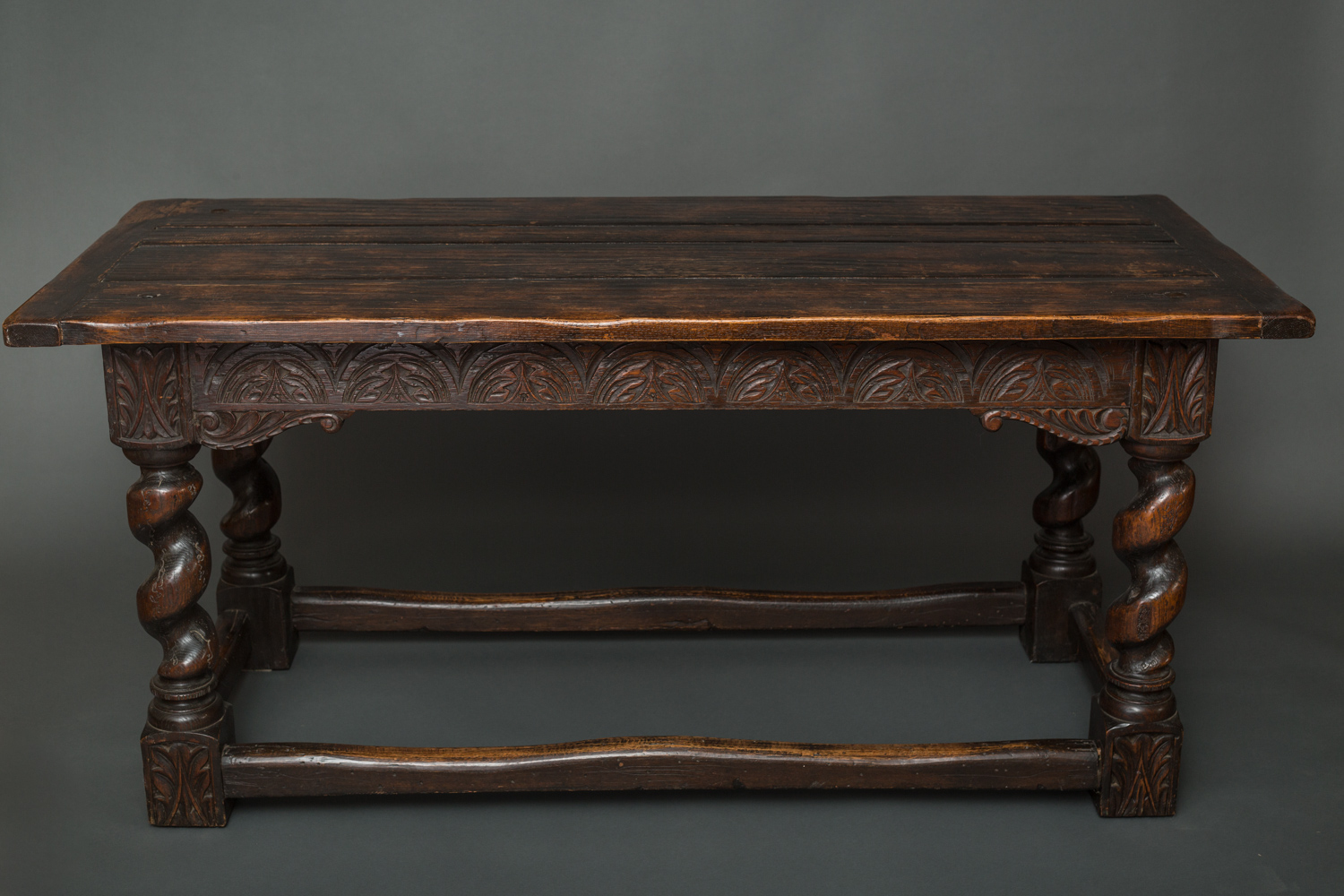 Scottish Library Table with Barley Twist Legs - Naga Antiques