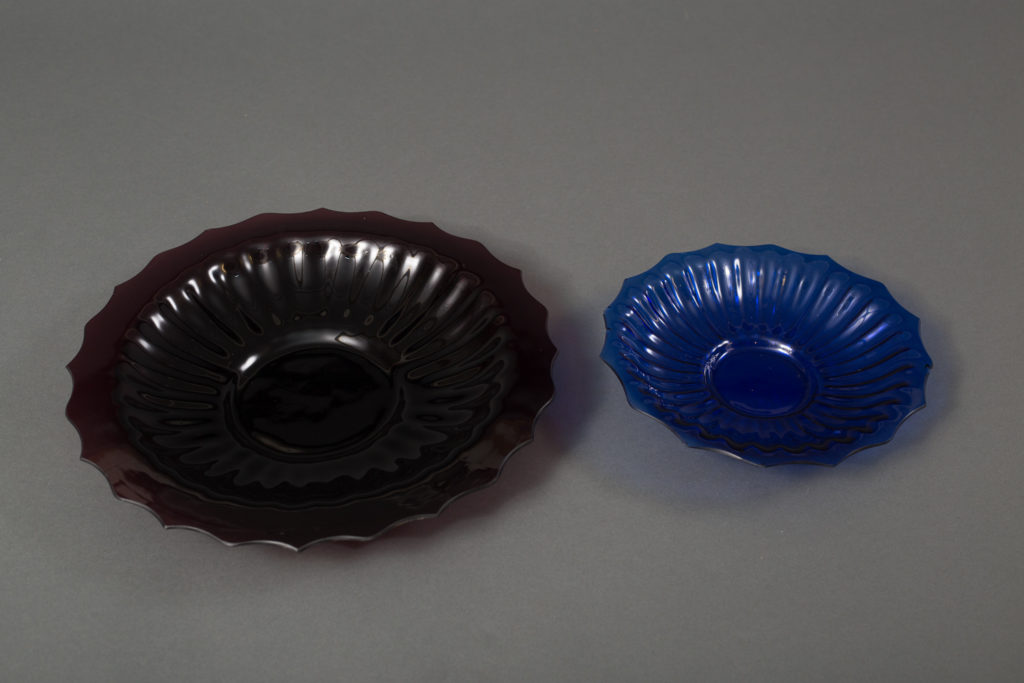 Set of Seven Multi-Color Glass Plates - Naga Antiques