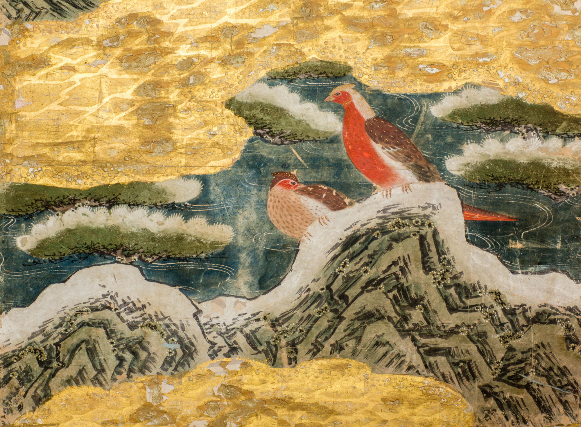 Japanese Five Panel Screen: Winter Into Fall - Naga Antiques