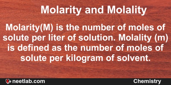 Difference between Molarity and Molality - NEET Lab