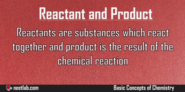 Difference Between Reactant And Product Neetlab