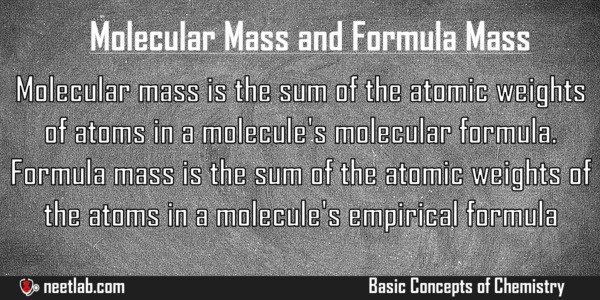 Difference Between Molecular Mass And Formula Mass NEET Lab difference-between-molecular-mass-and-formula-mass-neet-lab