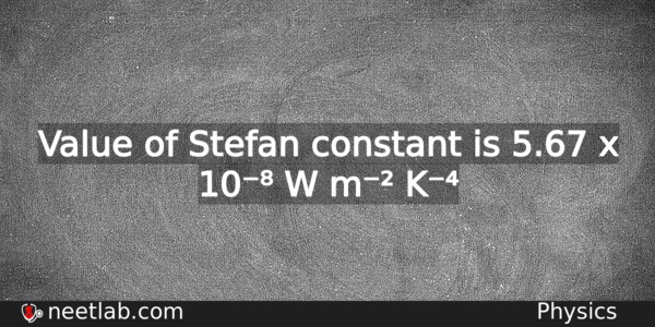 Stefan's Constant - NEETLab