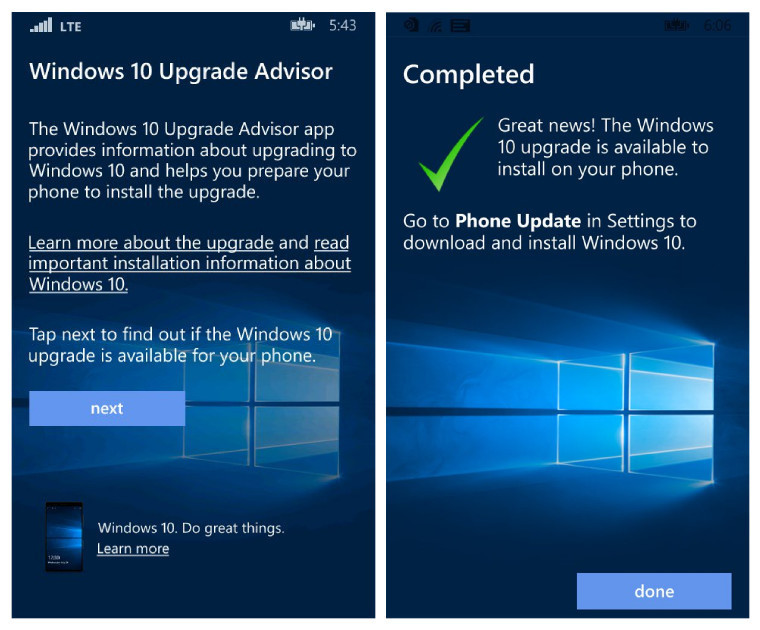 Microsoft's new Windows 10 Mobile 'Upgrade Advisor Beta' app spotted on ...
